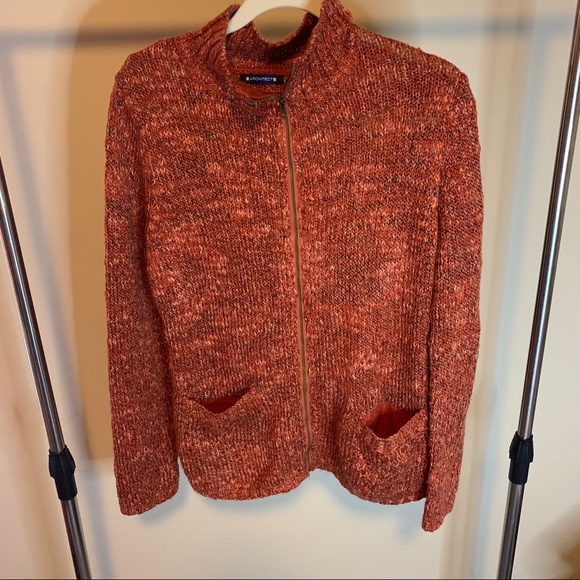 Architect | Sweaters | 32 Architect Rust Color Full Zip Knit Sweater ...